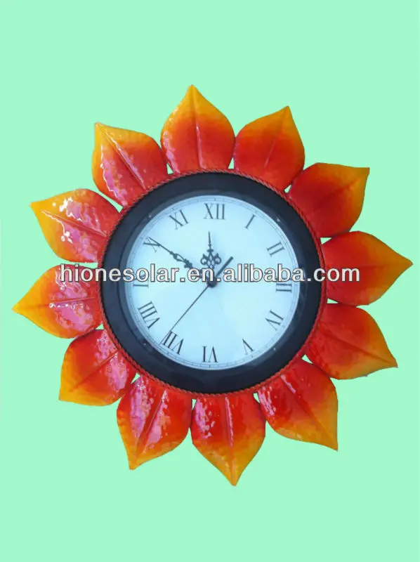 Metal Solar Powered Outdoor Wall Mounted Clock Bird - Buy Solar Clock ...