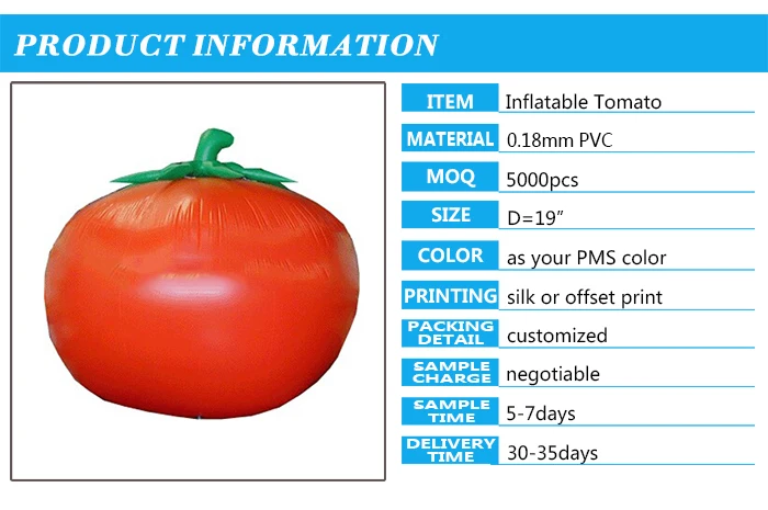 Promotional Pvc Giant Inflatable Tomato Plastic Fake Tomatoes Make ...