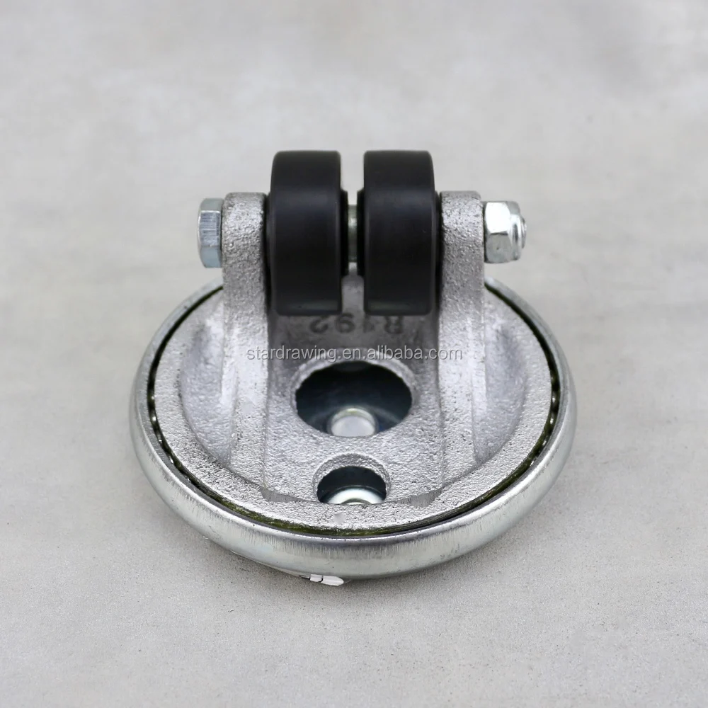 SS Unique Design 35mm Recessed Nylon Twin Wheel Caster