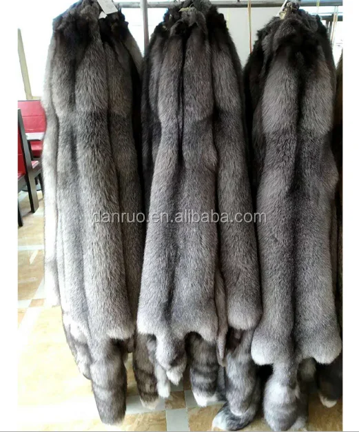 High Quality Fox Fur Pelt - Real Natural Silver Fox Skin