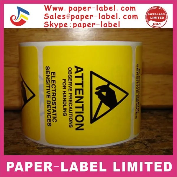 500 Static Warning Labels 2x2 Attention Electrostatic Sensitive Devices ...
