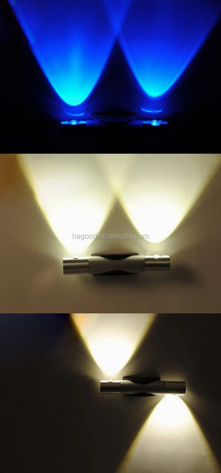 2x3w Ac85-265v 360 Degrees Rotation Led Wall Light Fixtures Reading ...