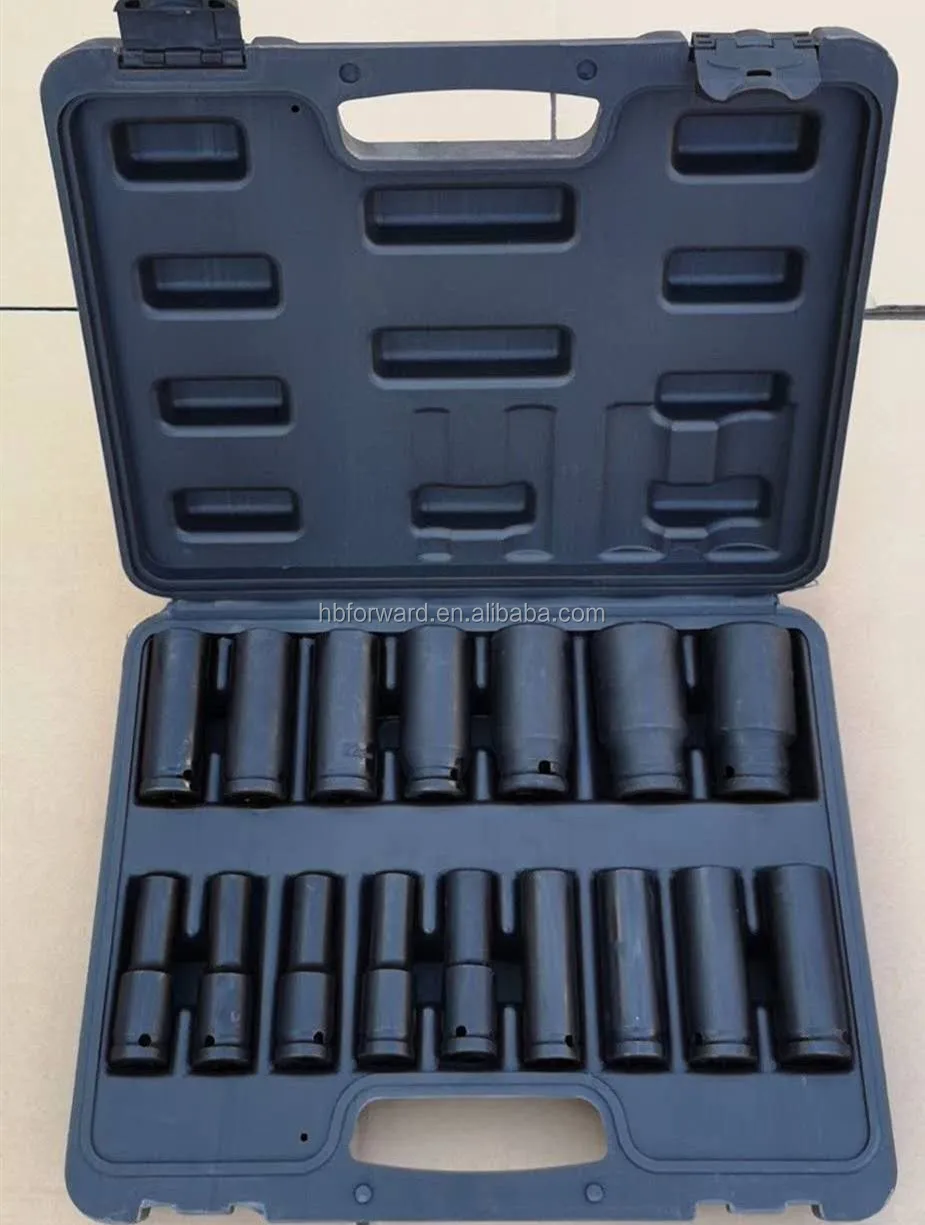 1/2" Drive 16pcs Socket Wrench Set Air Impact Repair Hand Tools 10-32mm ...