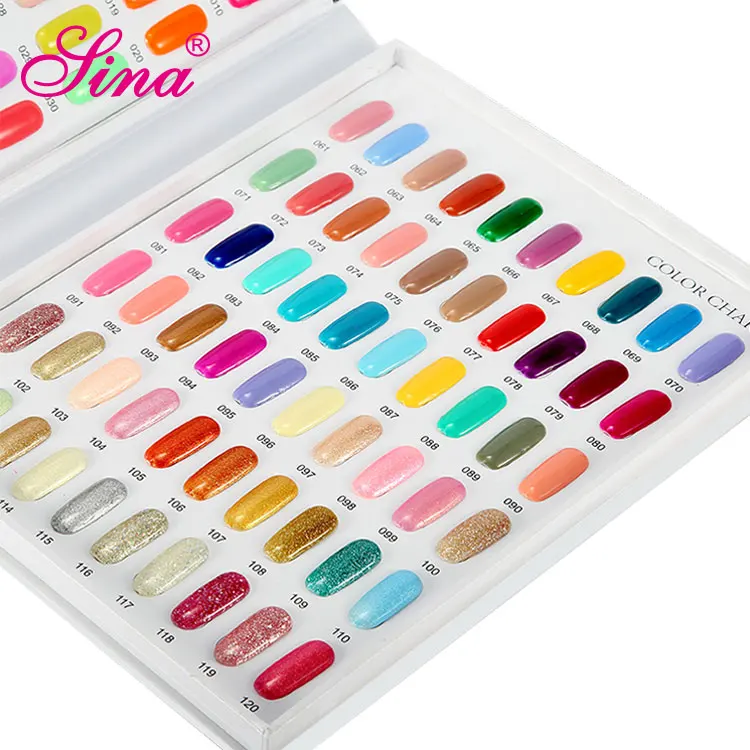 Private Label 120 Pc Nail Gel Polish Color Card Display Chart Book ...