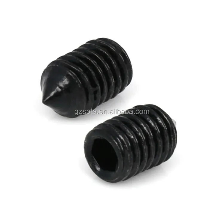 DIN914 Hex Socket Headless Grub Set Screws with Cone Point