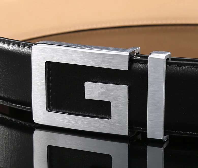 3.5cm High Quality Brass Buckle G Letter Genuine Leather Belt