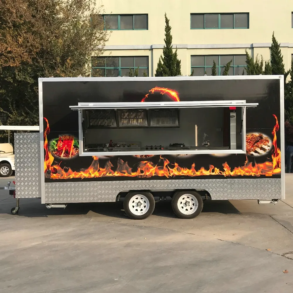 Best Selling Customized White Color Mobile Fast Food Trailer - Buy ...