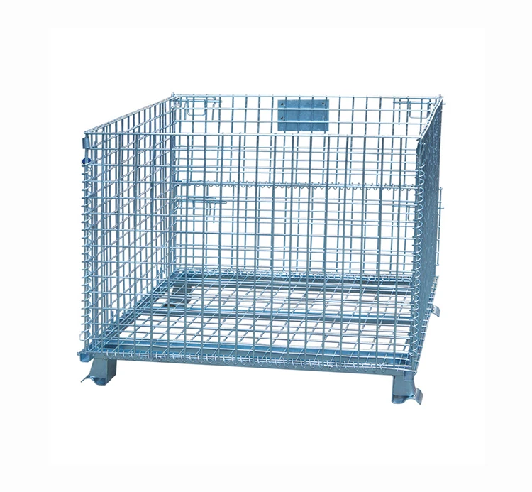 Warehouse Stackable Metal Forklift Wire Box Bins - Buy Stackable Metal ...