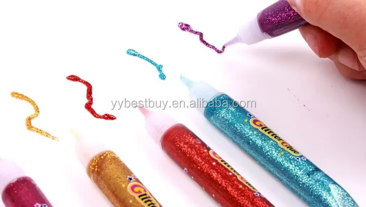 Washable Glitter Glue,Classic Rainbow And Glitter Colors For Kids Art ...