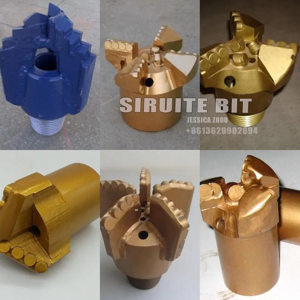 Three Wings Matkap Tungsten Carbide Insert Pdc Chevron Drag Bits For ...