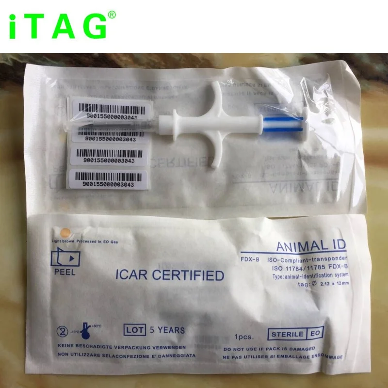 The Small Size Of 1.4*8mm Microchip With 134.2khz Em4305 Chip Pet ...