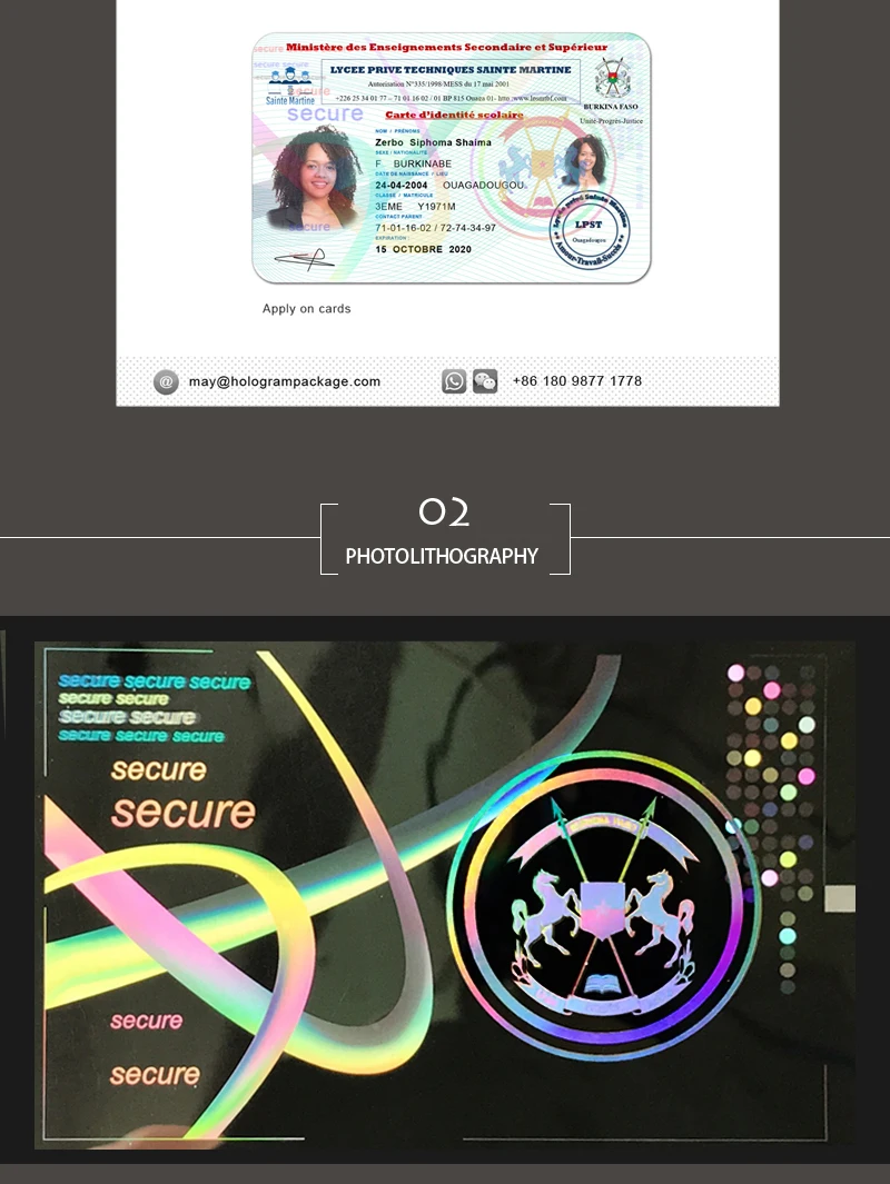 Driver's License Transparent Hologram Overlay Sticker For Id Card - Buy ...