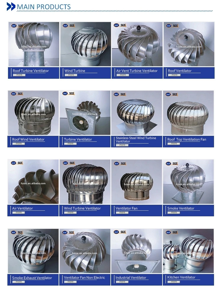 250mm Aluminum Air Turbine Whirly Bird Fan - Buy Whirly Bird,Wind Up ...