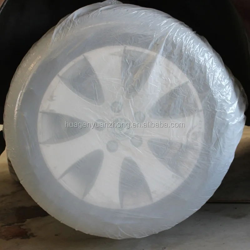 Pe Disposable Plastic Car Wheel/tire Covers - Buy Disposable Plastic ...