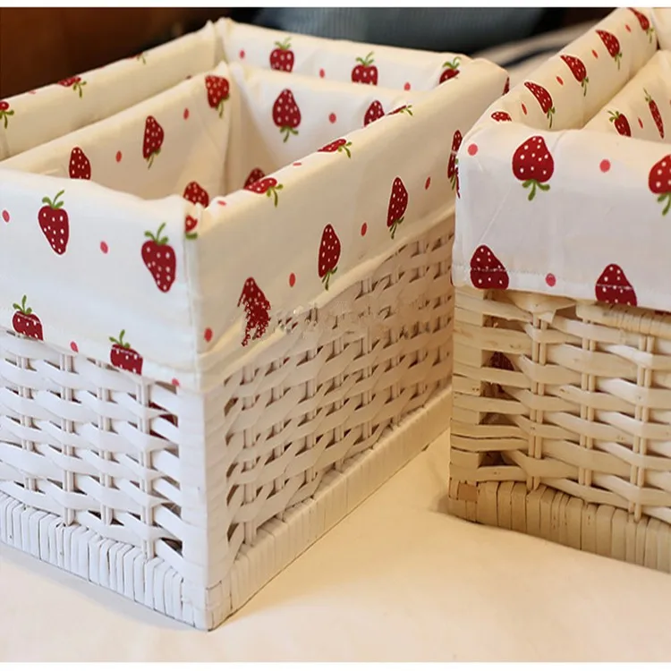 Willow Wicker Storage Baskets Type And Style In Sturdy Natural Material ...