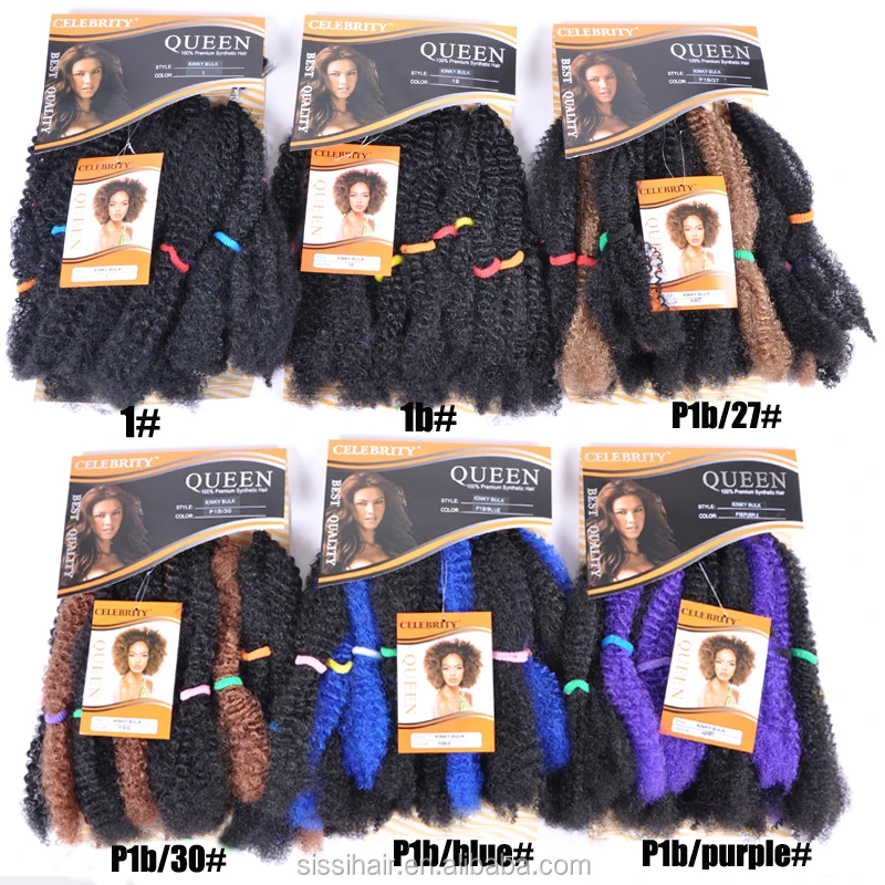 Fashion Hair Synthetic Kinky Crochet Twist Hair Bulkafro Twist Kinky Crochet Braidsafro Curl