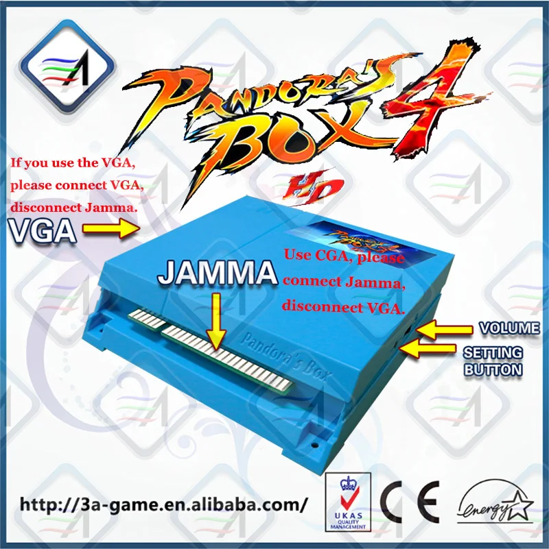Original Pandora Box's 4 Jamma 645 In 1 Arcade Mutligame Pcb Board ...