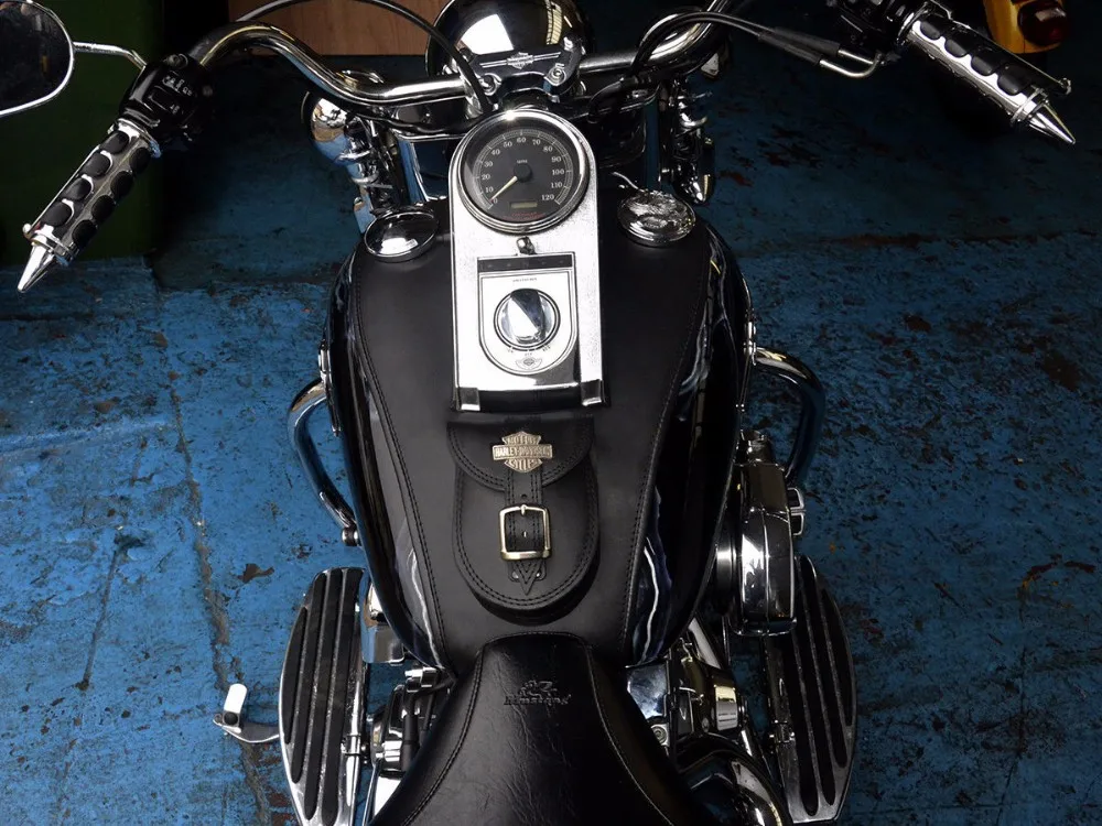 Racepro For Harley Softail Fatboy Heritage Deluxe Leather Tank Cover ...