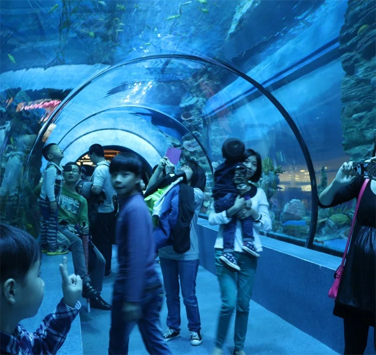 Customized Transparent Acrylic Aquarium Tunnel Project