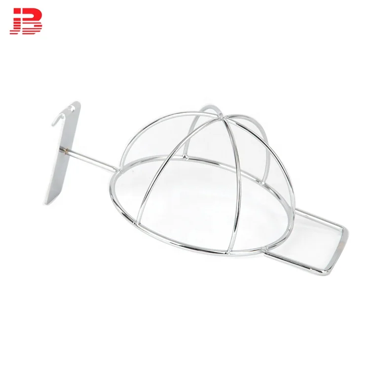 6mm Wire Cap Retail Display Stand Metal Chrome Hat Display Rack - Buy ...