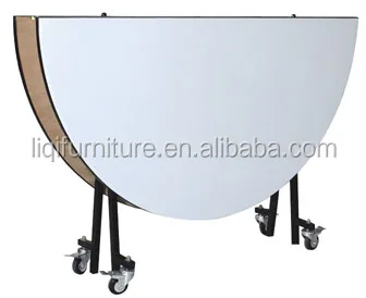 Round Banquet Table With Wheels Qz6091 - Buy Folding Table With Wheel ...