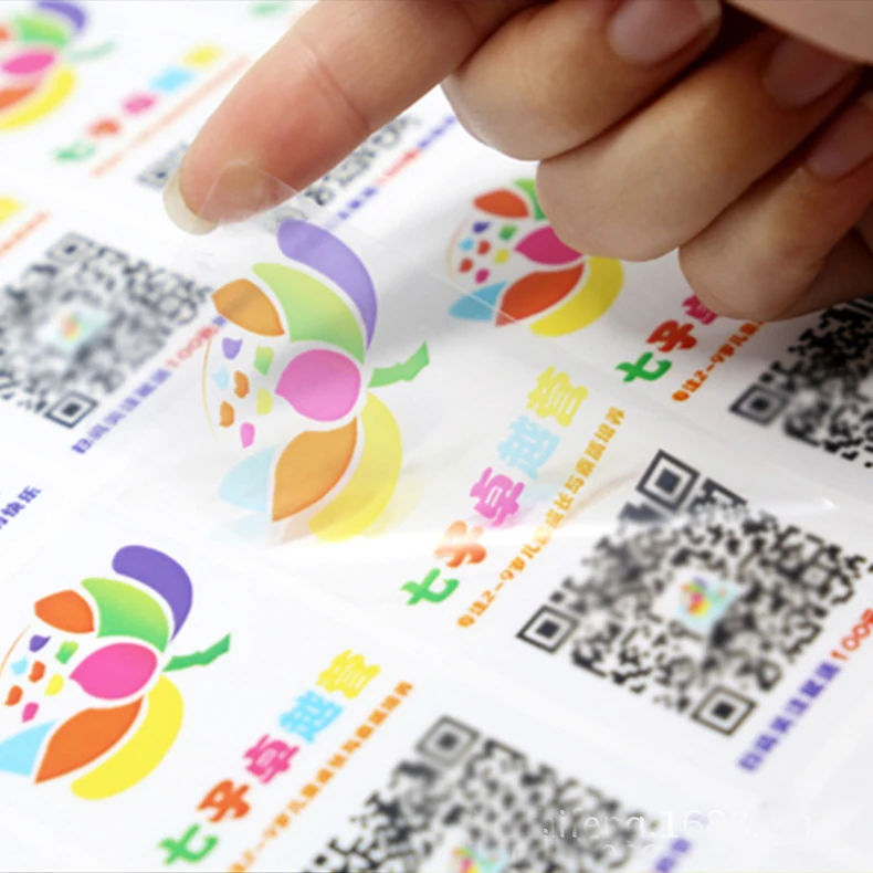 Custom Transparent clear Pvc Sticker Adhesive with Your Printing logo ...