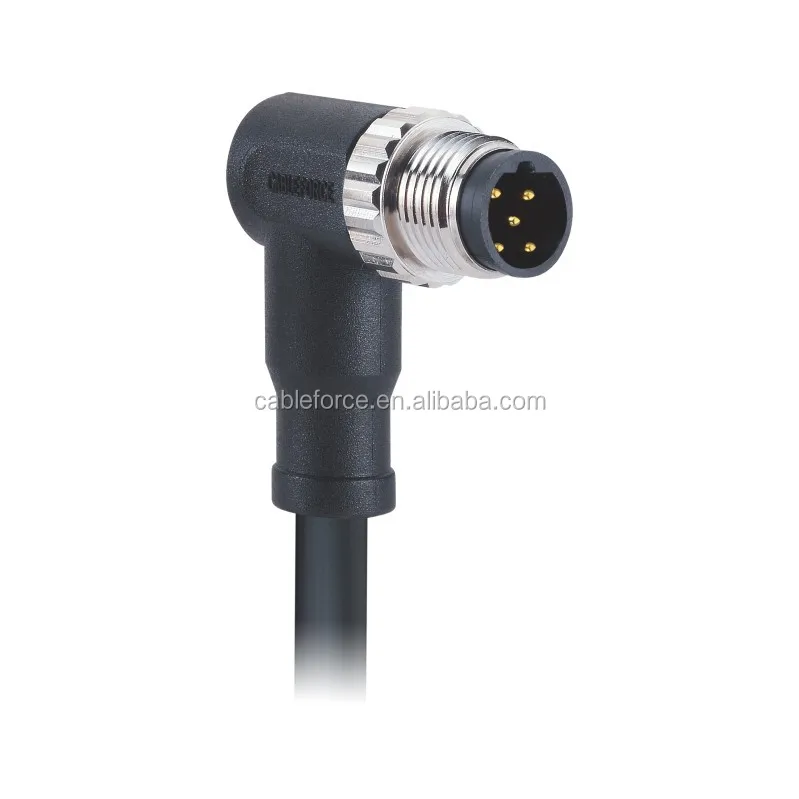 Emi Shielded 60v 4a M12 Male 5 Pin B Coding Circular Connector Right ...