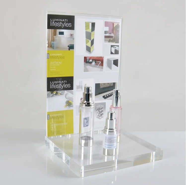 Clear Acrylic Versatile Product Glorifier Display Unit With Poster ...