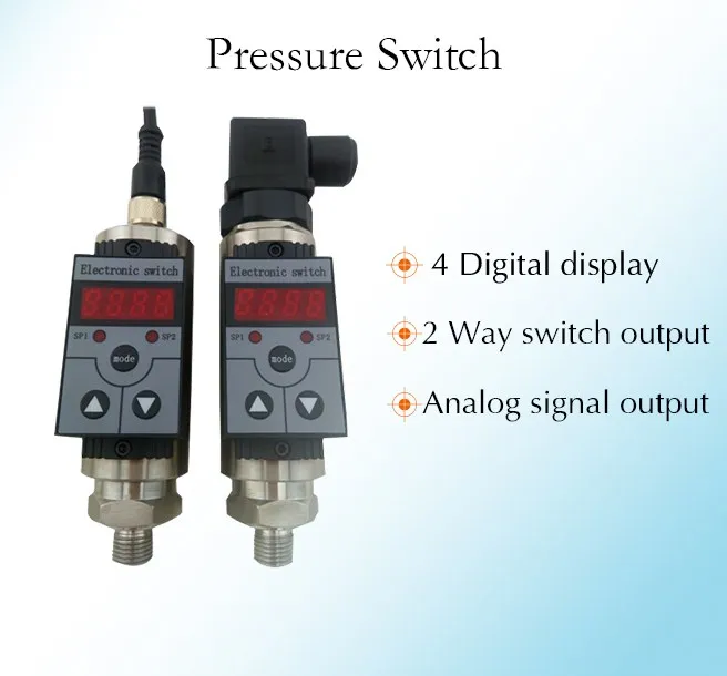 4-digit Pressure Range 0-600bar Electronic Pressure Switch 24v With Led ...