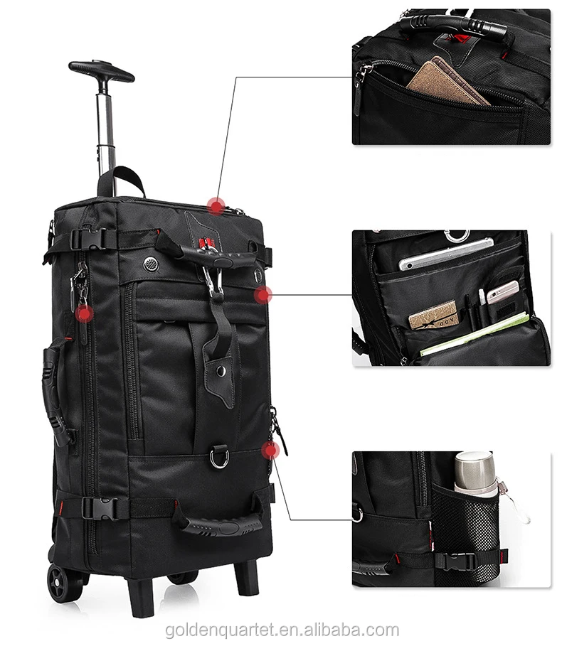 Unisex Trolley Travel Backpack - Perfect for School & Business