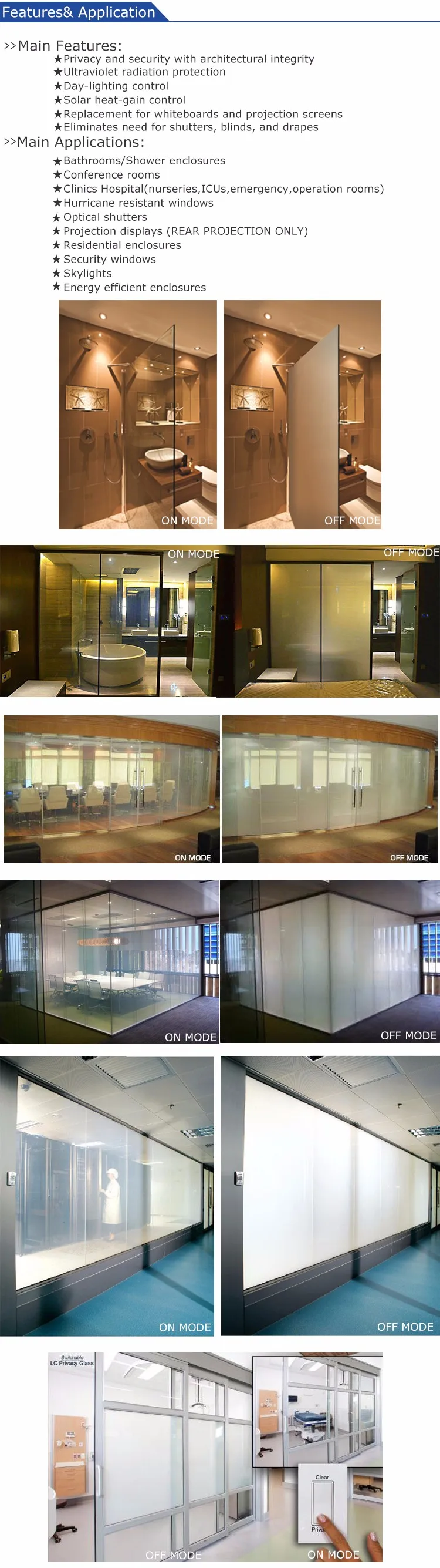 Switchable Pdlc Smart Spd Window Electric Frosted Glass Price - Buy ...