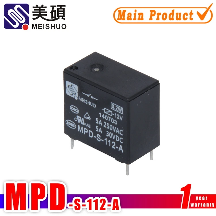 Meishuo Mpd 5a 10a 250vac 4 Pin Mini Size Pcb 12v Relay 4 Pin Relay ...