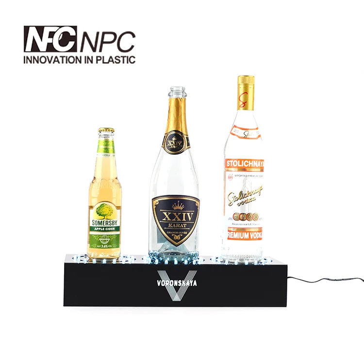 Multi Color Acrylic Led Wine Display Glorifier For 3pcs Vodka/beer ...