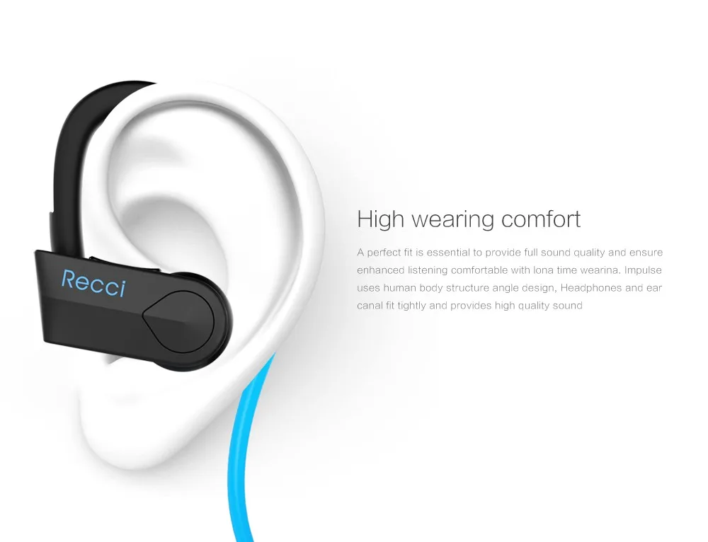 Recci Hd Sound Wireless Earphone,Stereo Sport 4.1 Bluetooth Earphone,In ...