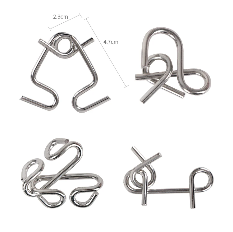 Chinese Funny Wire Puzzle Games Iq Metal Puzzle For Brain Teaser - Buy ...