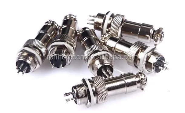 GX12 8 Pin Right Angle Connector - Waterproof M12 4 Pin Bulkhead Parts ...