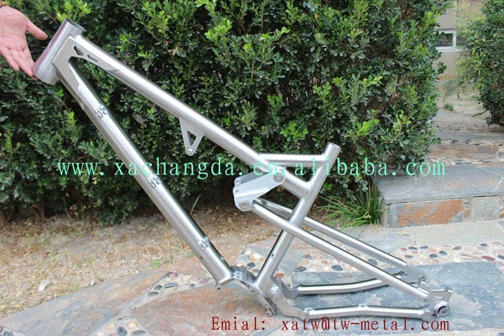 Titanium Full Suspension Bike Frame with Pinion Gear Box