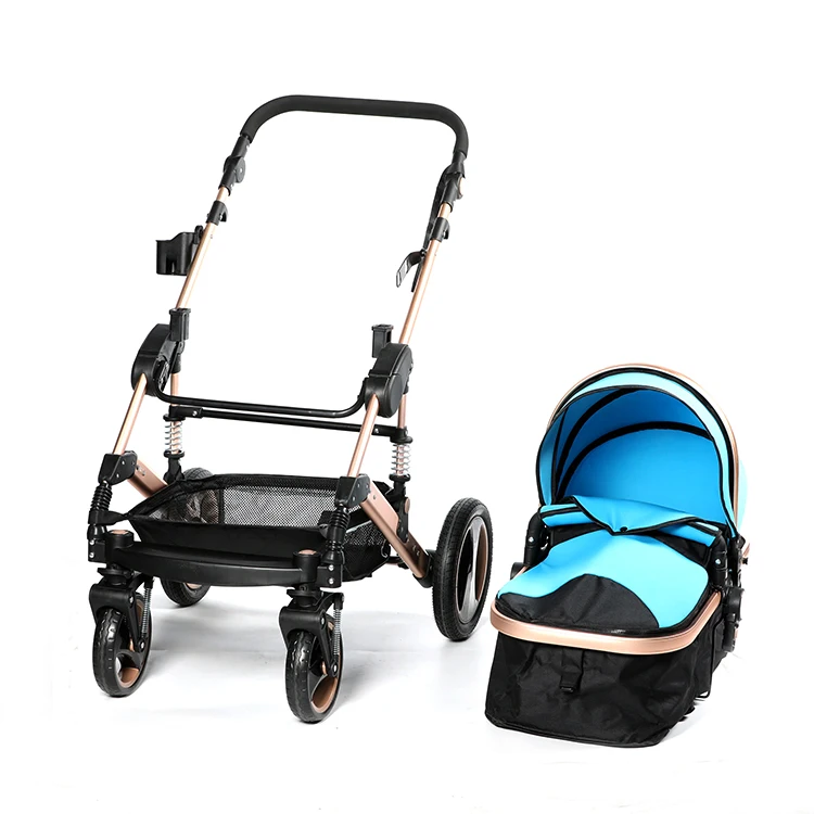 Luxury Aluminum Alloy Golden Baby Stroller / Mother Baby Stroller Bike ...