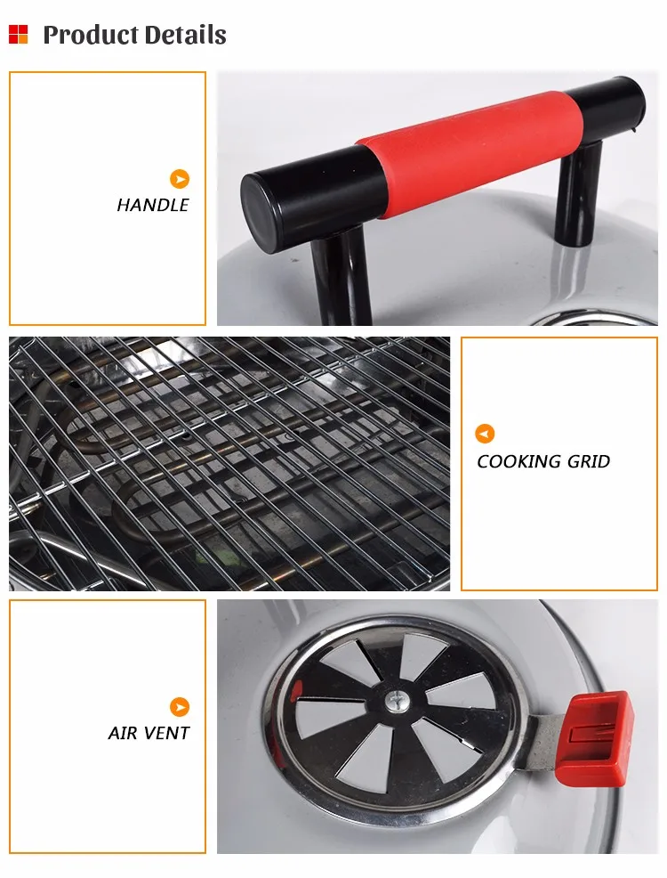 Durable Bbq Tripod Barbeque Mini Kettle Shaped Electric Barbecue Grill ...