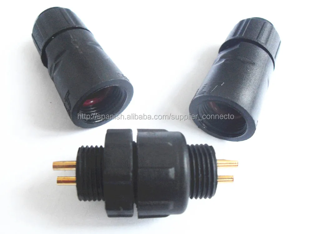 2 pines conector impermeable montaje en campo, conectores eléctricos machos y hembras| Alibaba.com