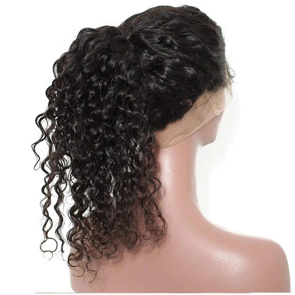 16inch Wavy Mongonlain Human Hair Ponytail Wig Jewish,Human Hair Pony ...