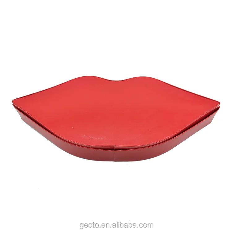 Custom Rigid Cardboard Red Empty Lip Shaped Beauty Packaging Box Makeup ...