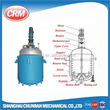 Industrial Glass Lined Carbon Steel Batch Reactor For Chemical - Buy ...
