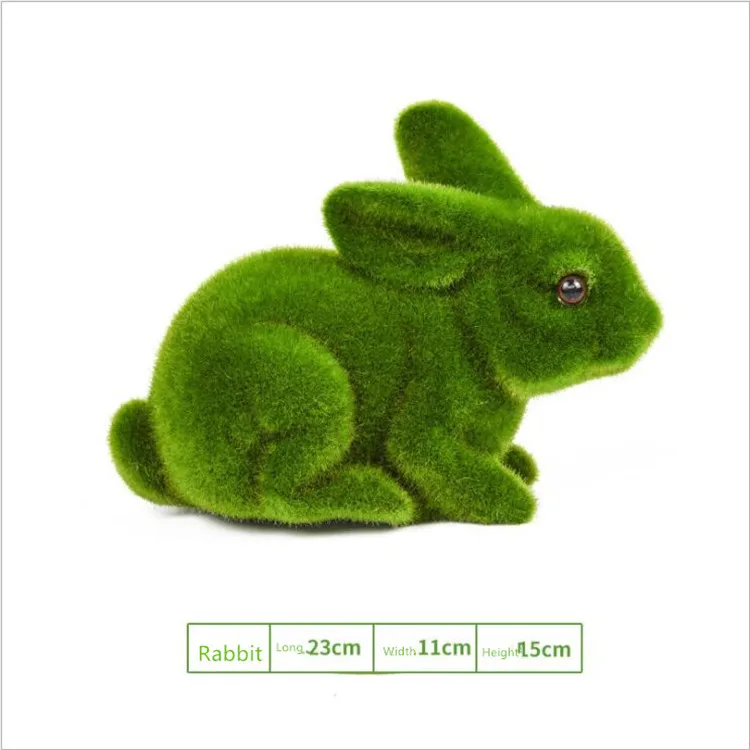 Wholesale Green Animals Moss Rabbit For Home Decoration - Buy Artifici ...