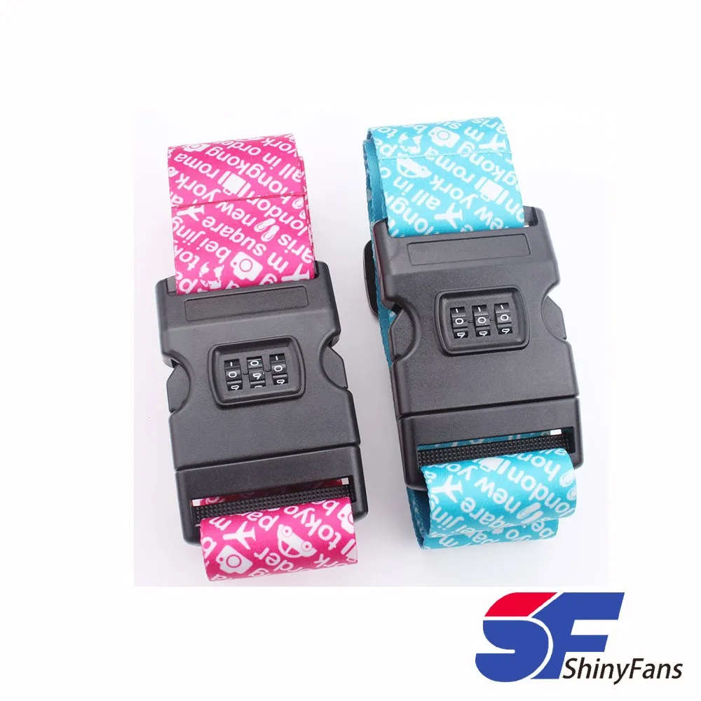 TSA Custom Lock Luggage Belt with Password Release Buckle