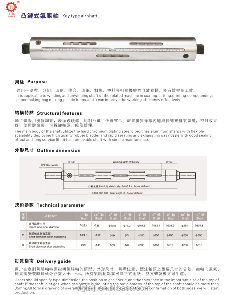 Stainless Steel Ss Air Shaft Coreless Paper Roll Slitting Rewinding ...