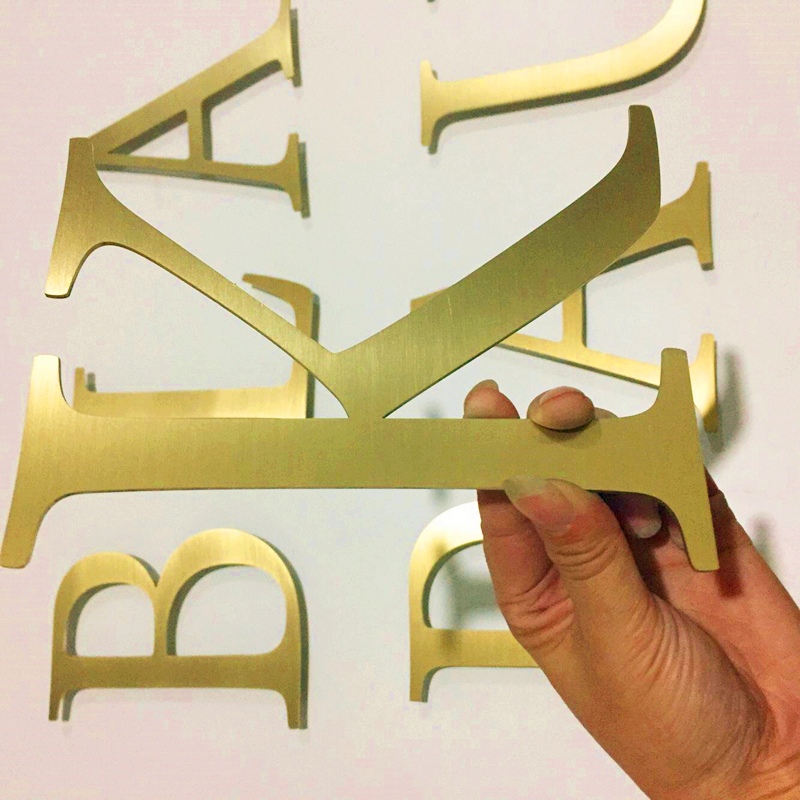Letras de metal personalizadas para puerta, letras de acero inoxidable ...