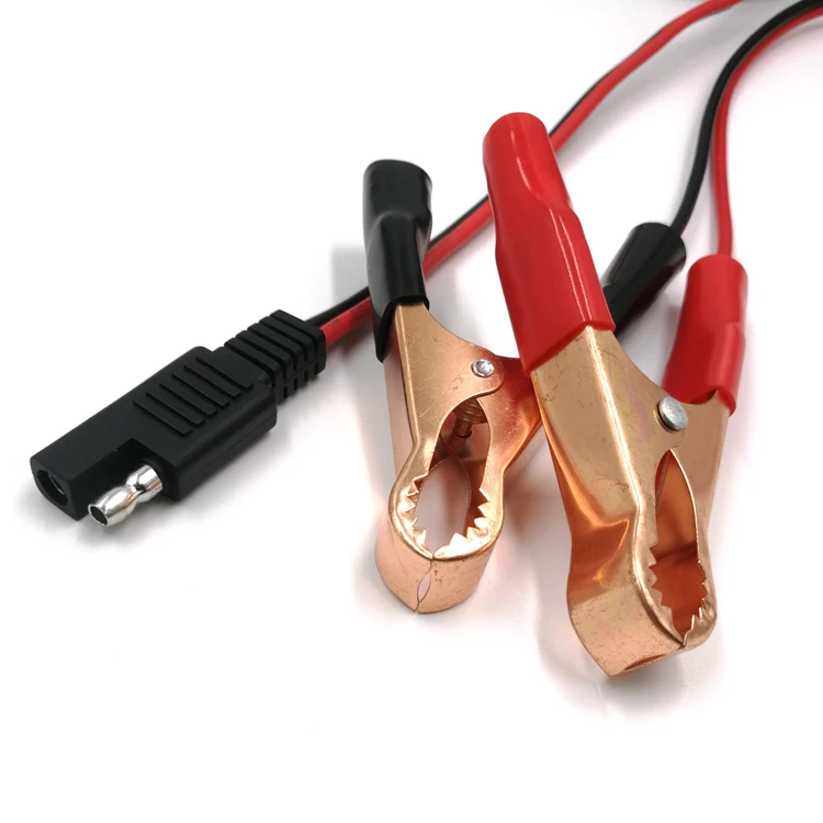 DC Barrel 5.5x2.1mm Male Plug to Dual Alligator Clips Cable