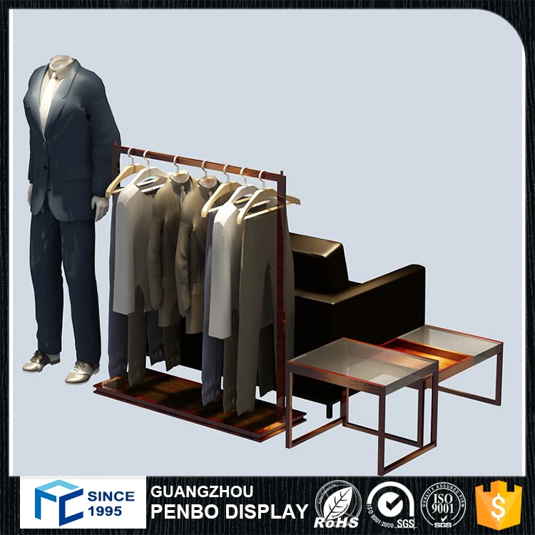 Personalizado EM aço inoxidável metal roupas display rack, roupas ...