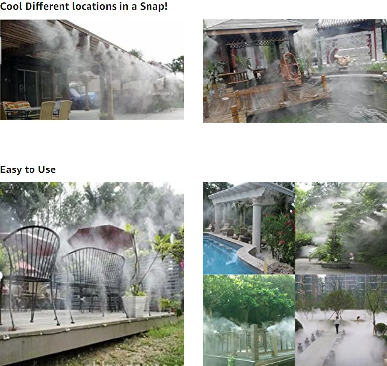 Misting Kit Fan Ring Outdoor Misting System For Patio Garden Greenhouse ...